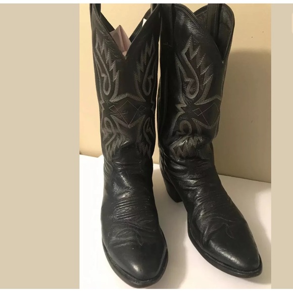 Justin Boots | Shoes | Justin Boots Roper Style Cowboy Western Black ...